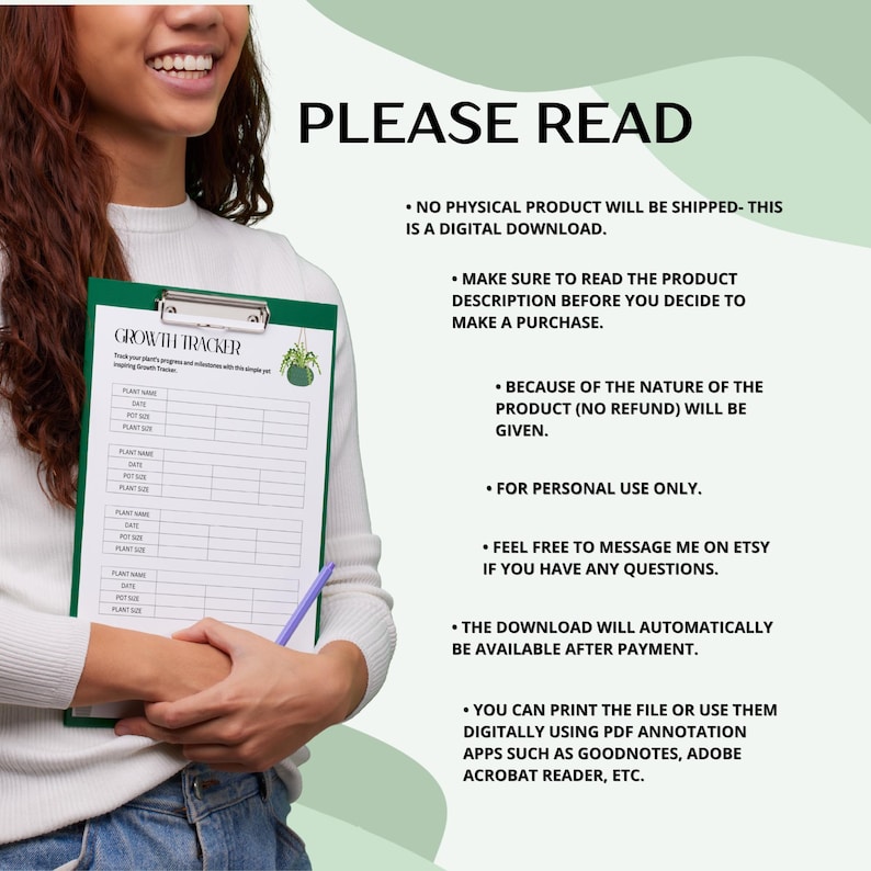 Houseplant Care Planner: Plant Profiles, Growth Tracker (PDF) - Etsy
