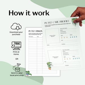 Houseplant Care Planner: Plant Profiles, Growth Tracker (PDF) - Etsy
