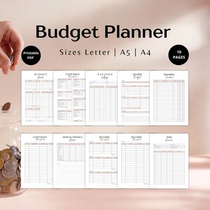 Printable Budget Planner: Monthly Expense & Savings Tracker (PDF) - Etsy