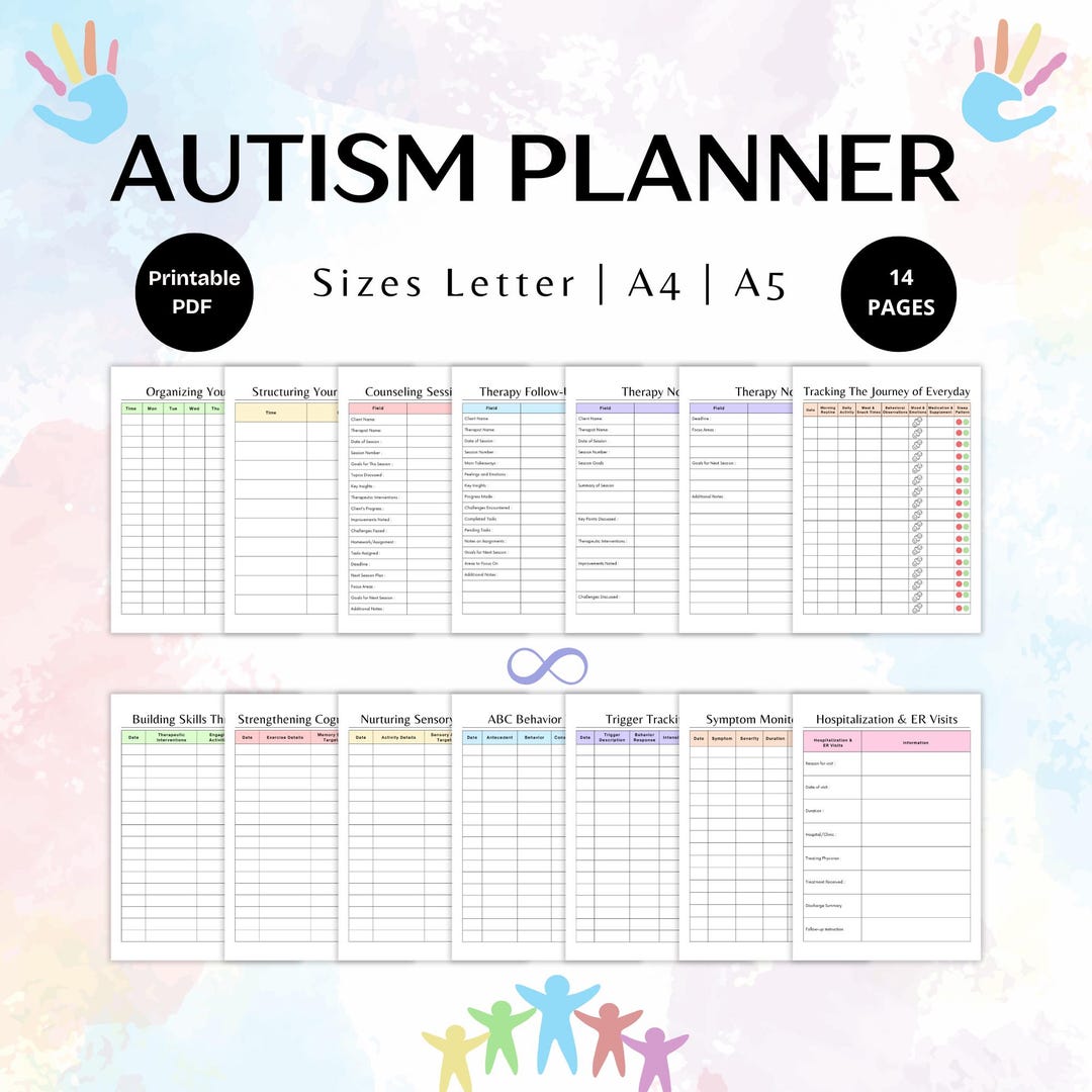 Autism Planner | Printable PDF | Therapy & Behavior Tracker | Special ...