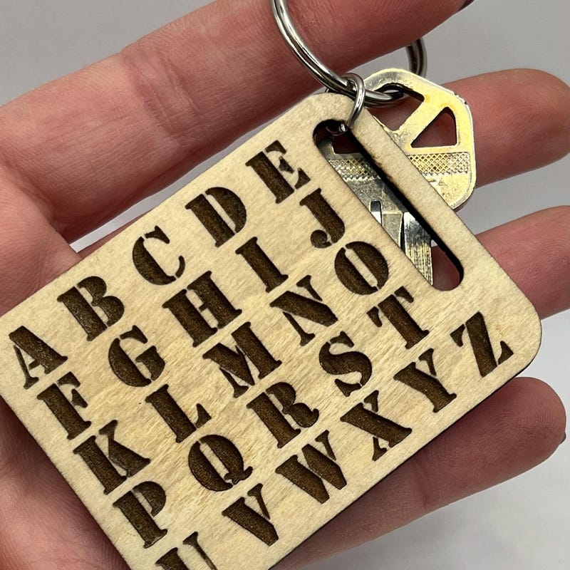 Alphabet Keychain - Etsy