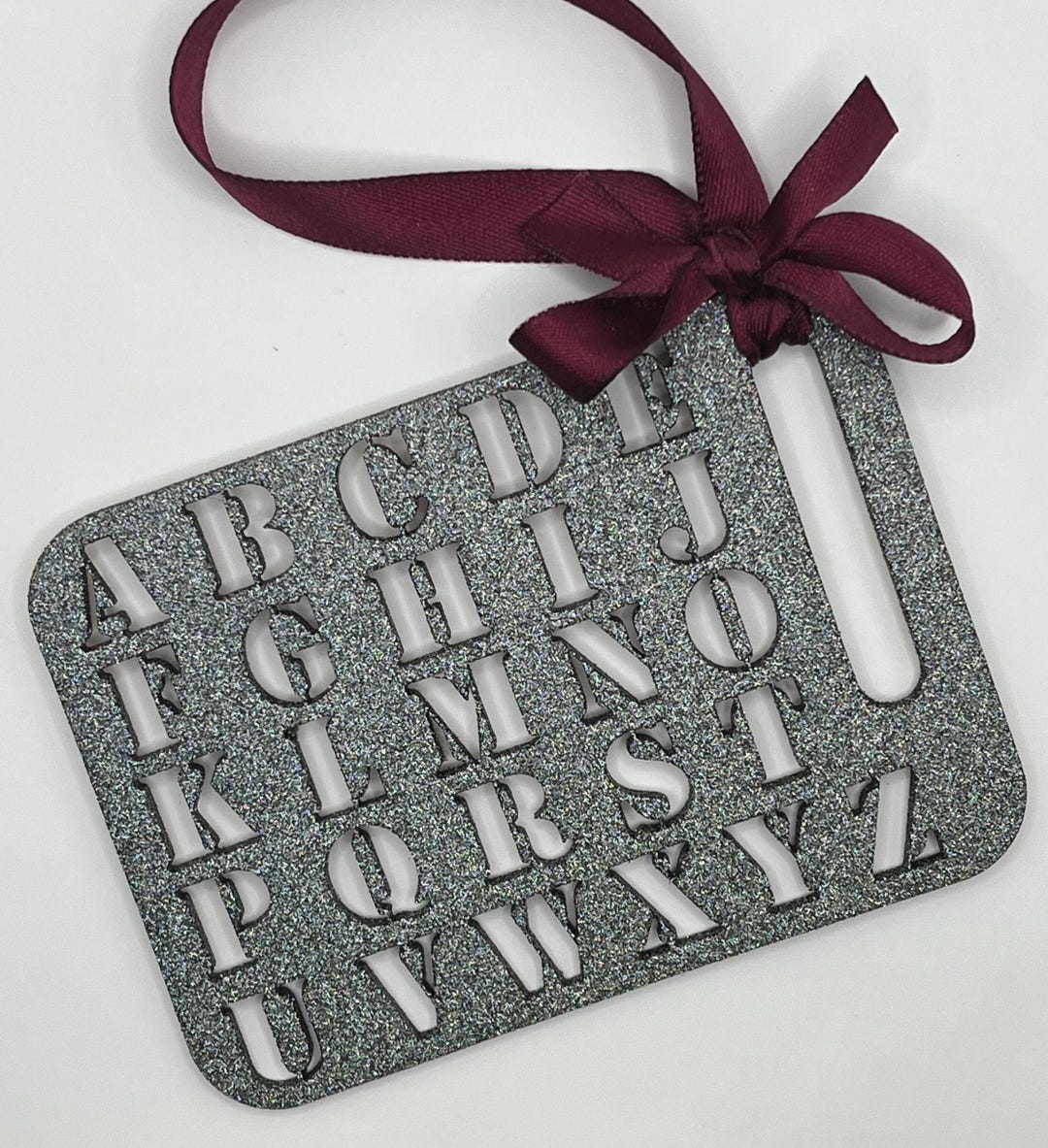 Glitter Letterboard Alphabet Stencil Ornament Spelled Communication ...