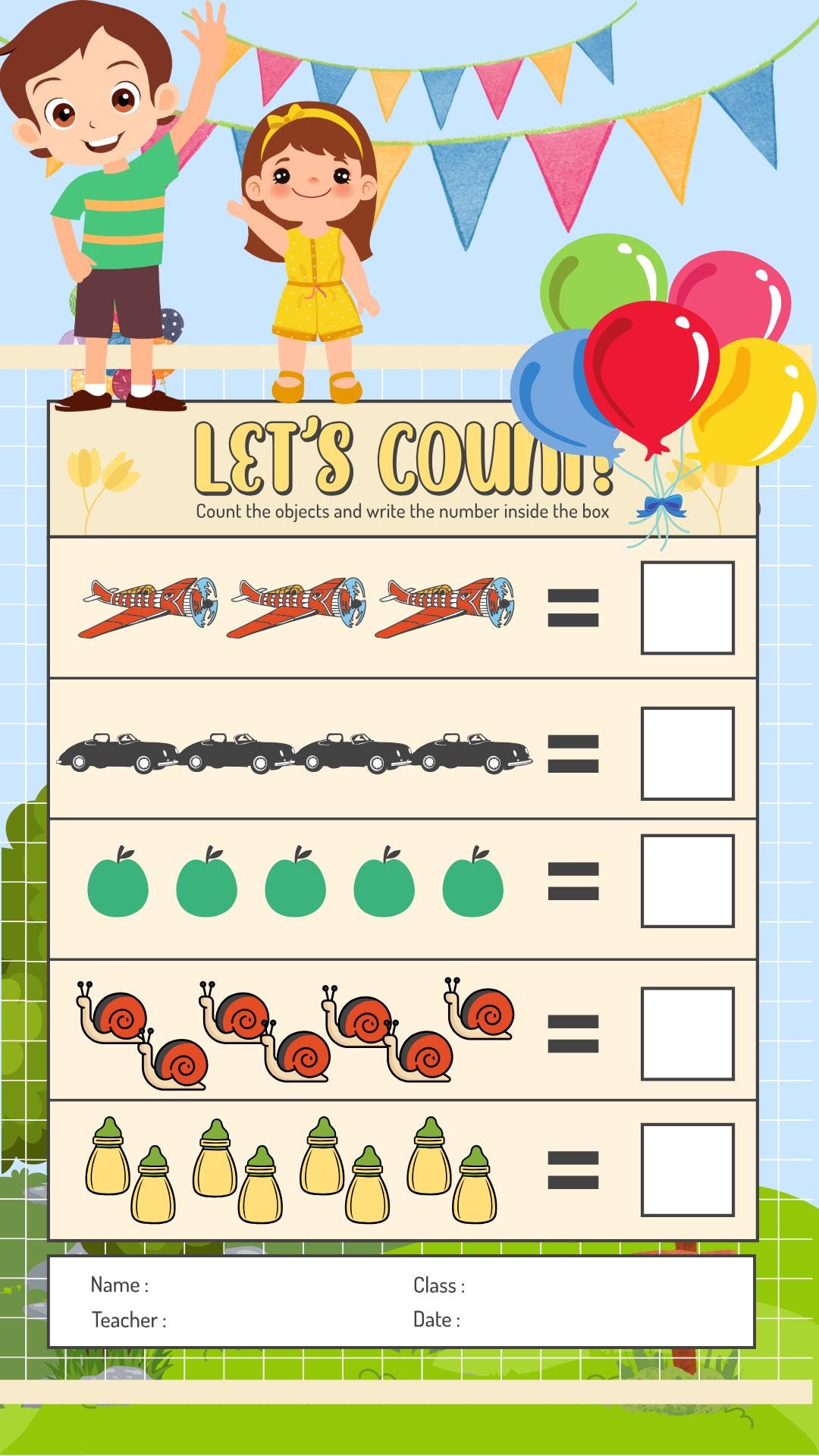 Worksheets for Kids, Printable Letter, Math Practice Kindergarten ...