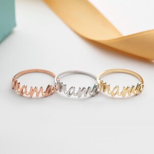 Mama Ring Yellow Gold - 10K 14K 18K Gold, Customizable Minimalist ...