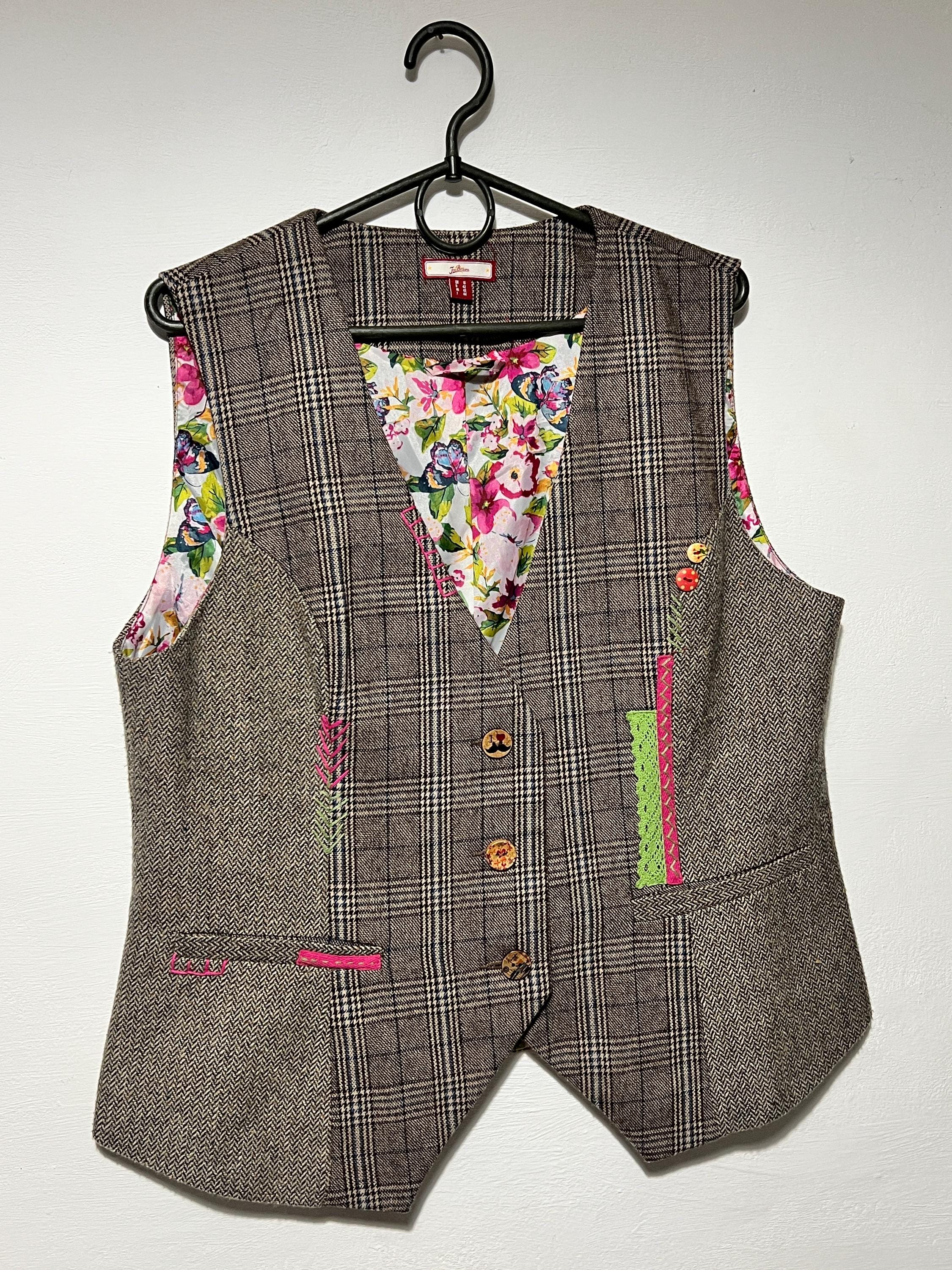 Vintage Women Waistcoat Joe Brown Boho,patchwork Design,embroidered ...