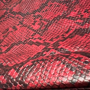 Red Snake Print Mini Skirt Trendy Women’s Faux Leather Skirt Animal ...