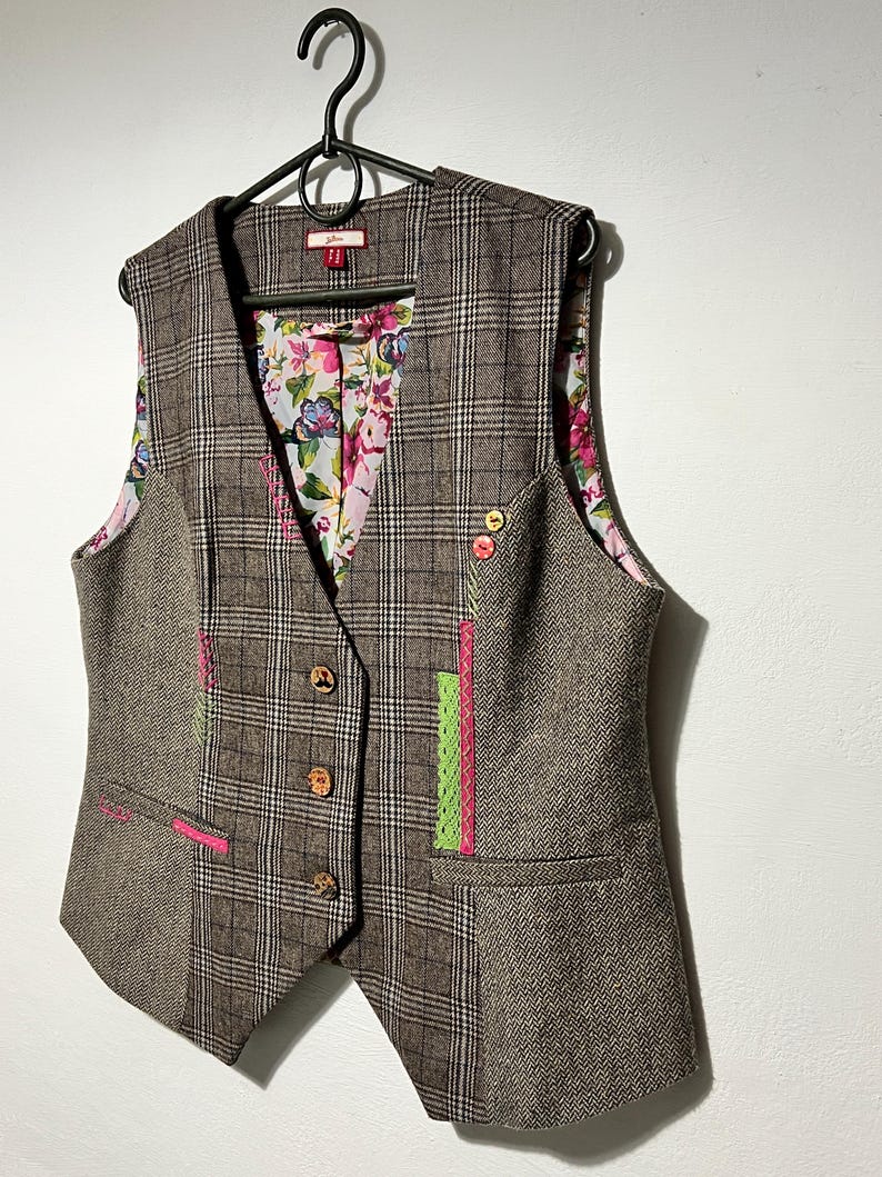 Vintage Women Waistcoat Joe Brown Boho,patchwork Design,embroidered ...