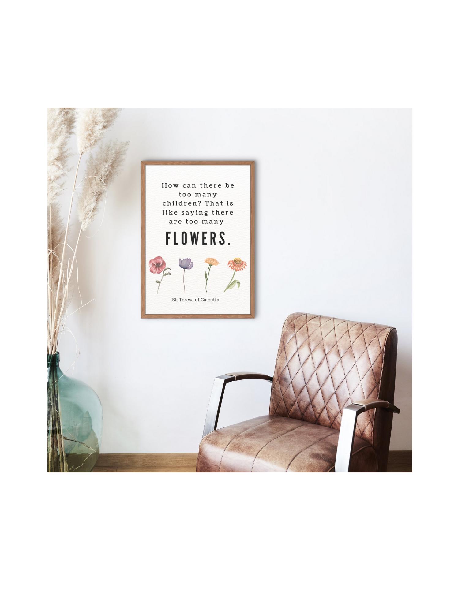 How Can There Be Too Many Flowers: St. Teresa of Calcutta Printable ...