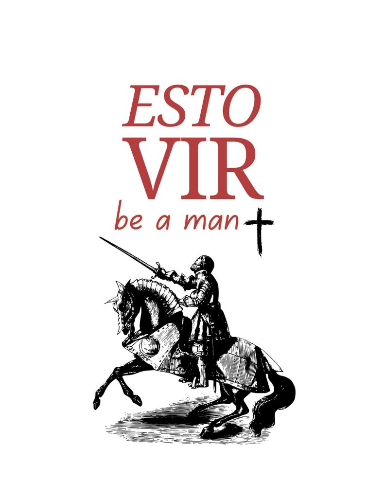 Esto Vir (be A Man) Printable Digital Download- Home Decor Latin ...
