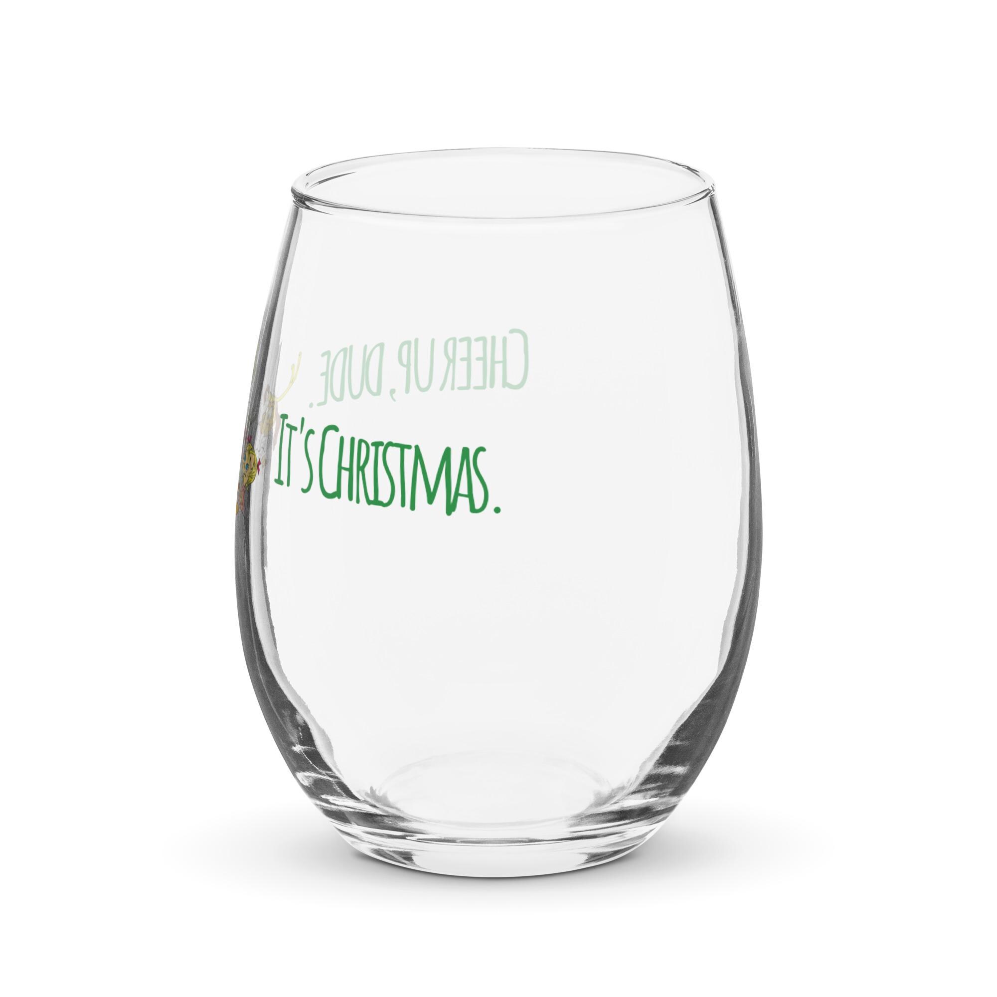 Cheer Up, Dude, It's Christmas Grinch-themed Wine Glass - Etsy