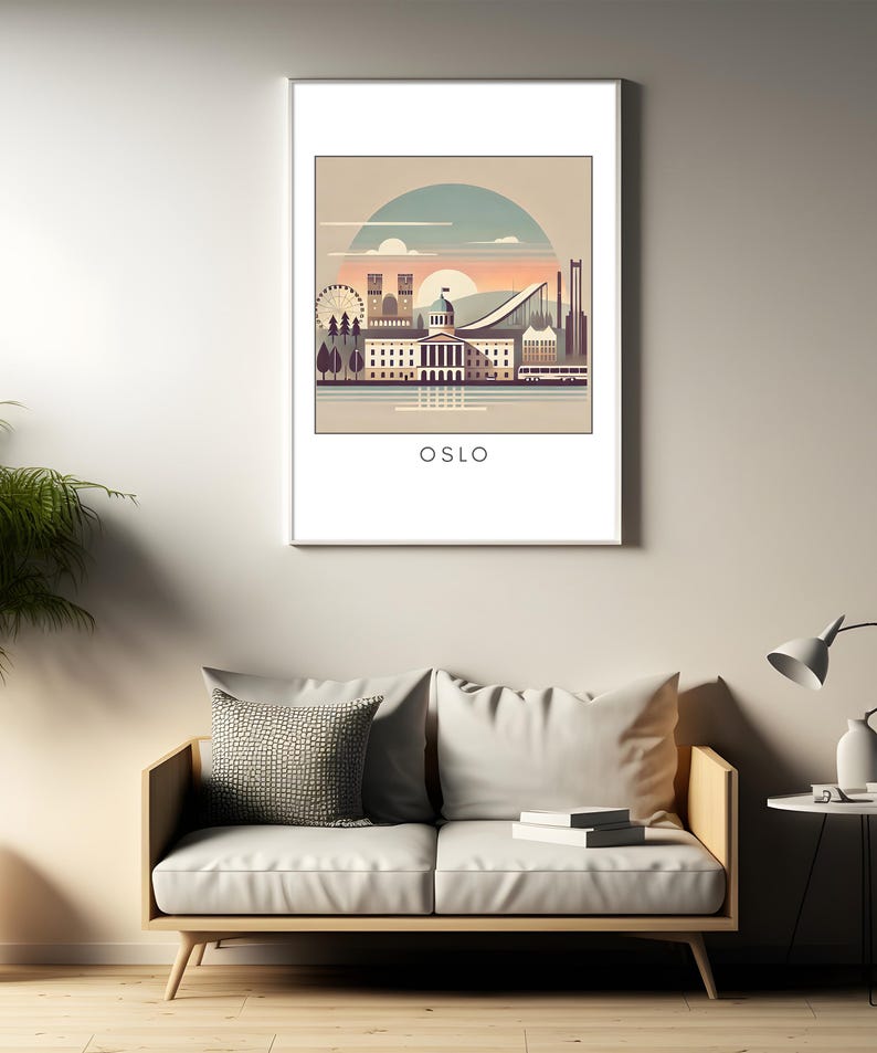 Oslo Poster, Norway Travel Print, Oslo Opera House Wall Art ...