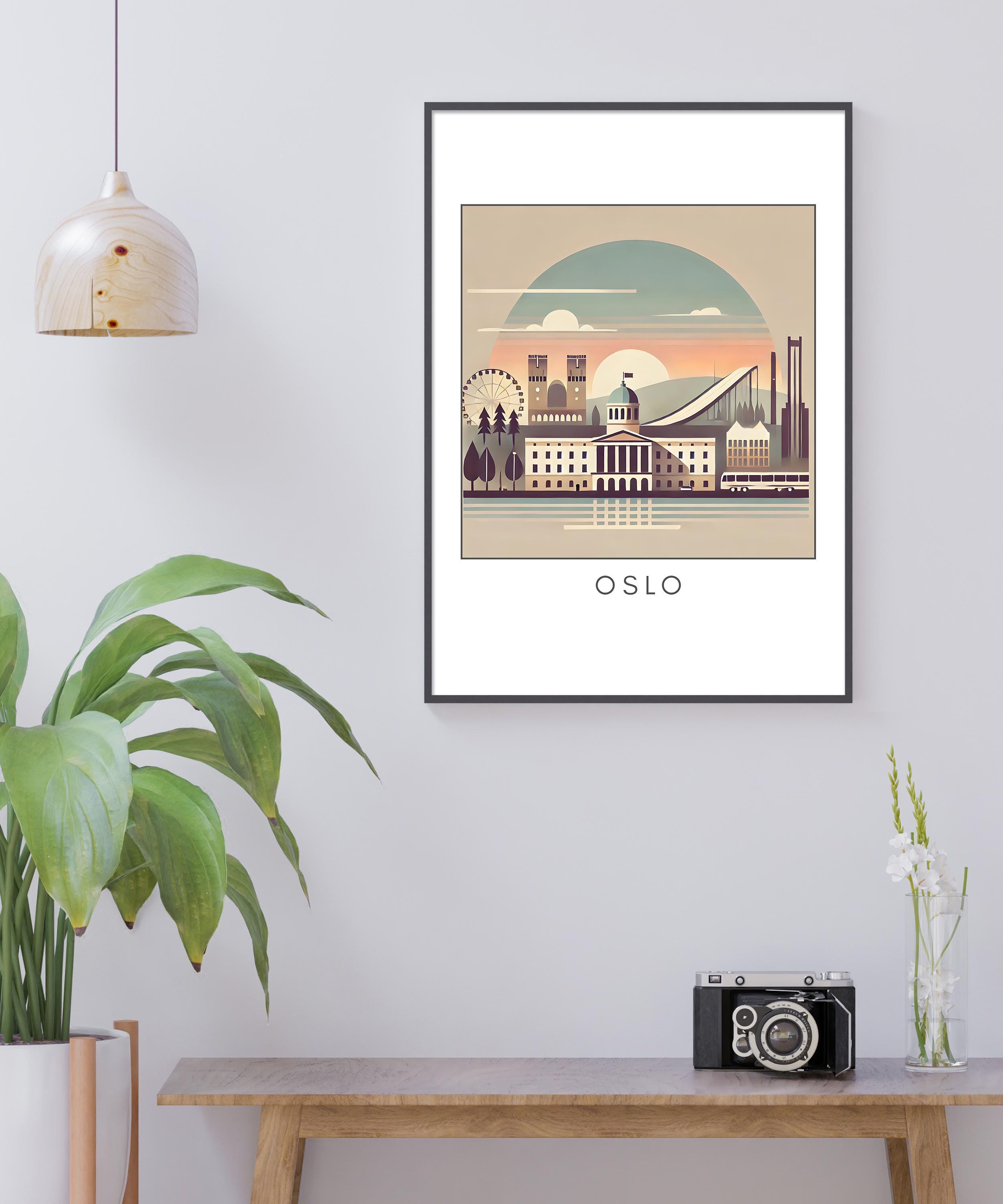 Oslo Poster, Norway Travel Print, Oslo Opera House Wall Art ...