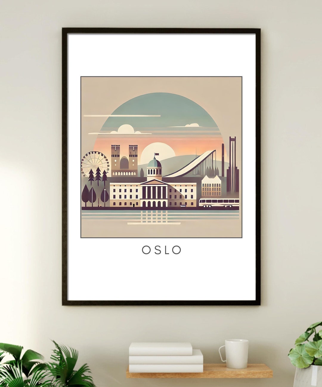 Oslo Poster, Norway Travel Print, Oslo Opera House Wall Art ...