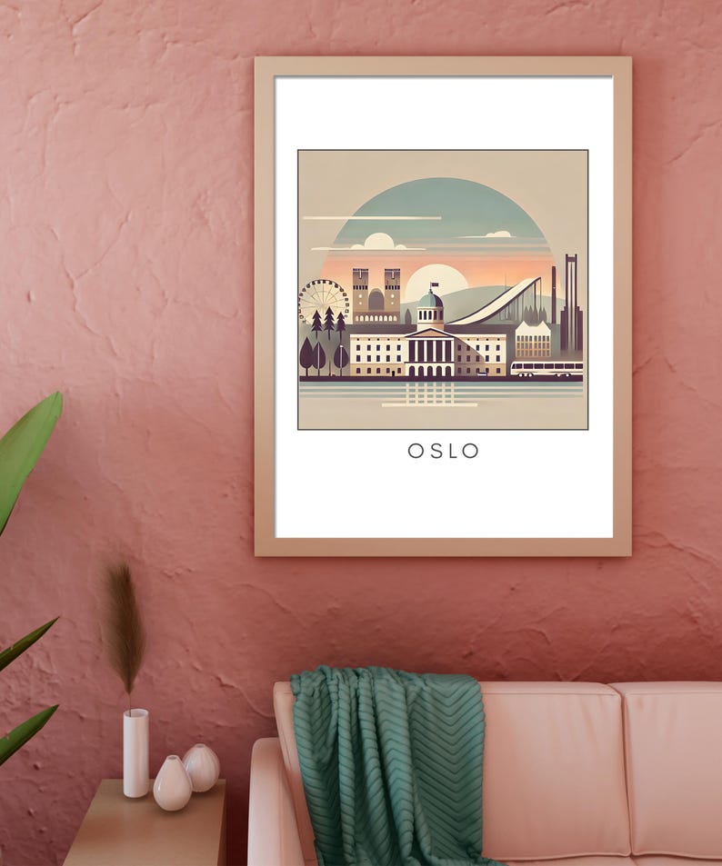 Oslo Poster, Norway Travel Print, Oslo Opera House Wall Art ...