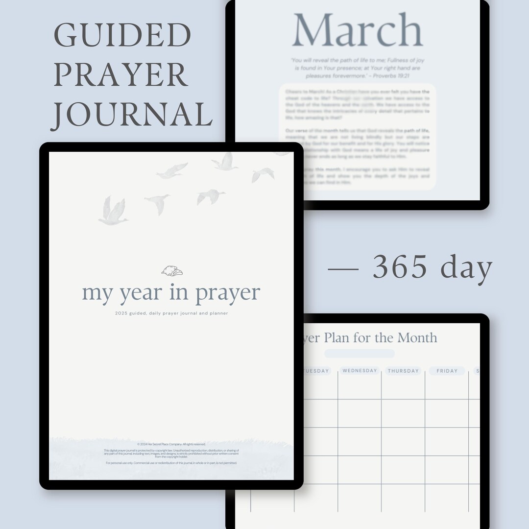 My Year in Prayer: 365-day Prayer Journal, Daily Prayer Journal, Guided ...