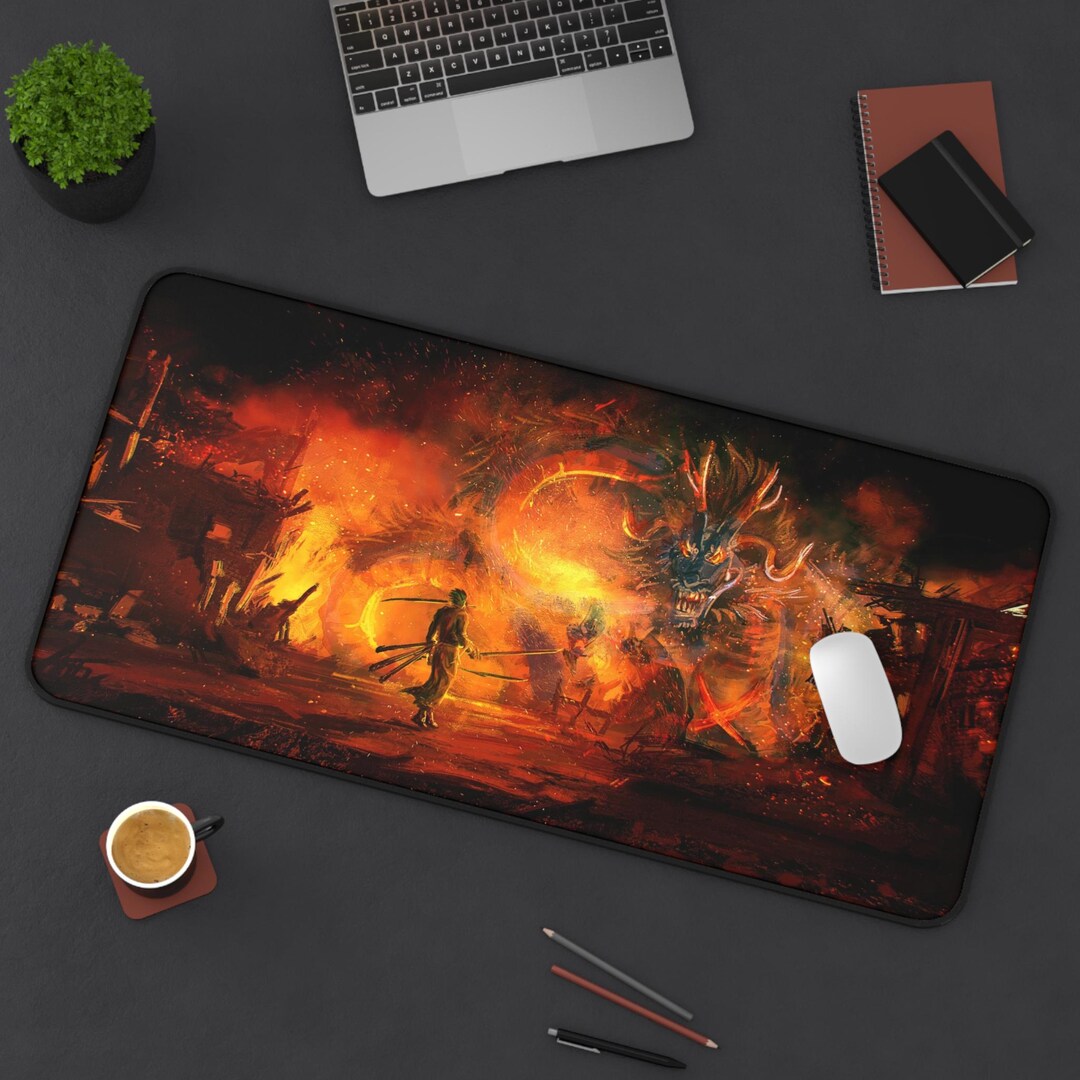 Gaming Desk Mat, Zoro Vs Kaido Design, One Piece Desk Mat, Gamer Gift ...