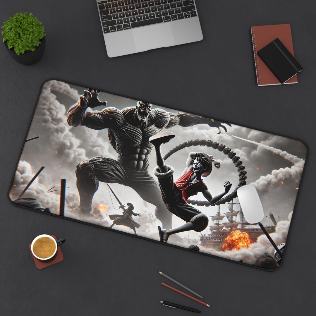 One Piece Luffy Desk Mat Anime Gaming Mouse Pad, Non-slip Computer Desk ...