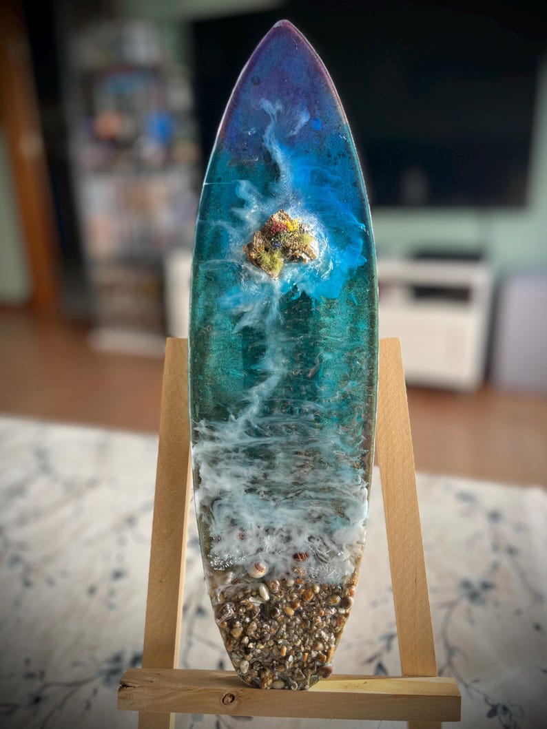 Nereid's Trial – Decorative Epoxy Resin Surfboard | Handmade Ocean Art ...