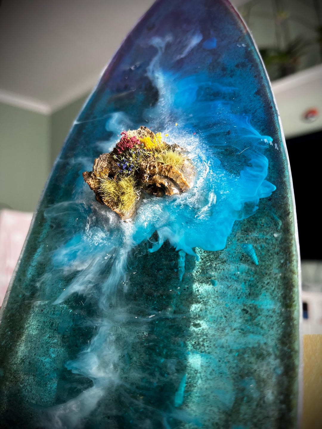 Nereid's Trial – Decorative Epoxy Resin Surfboard | Handmade Ocean Art ...