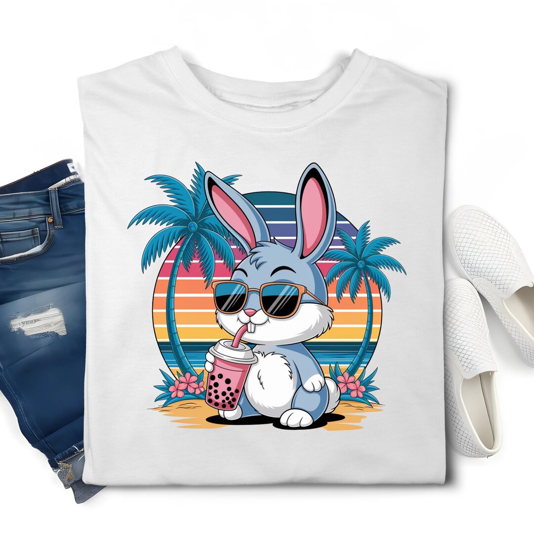 Shirt PNG, Tropical Chill, Bunny Png, Trendy Png, Summer Png, Funny Png ...