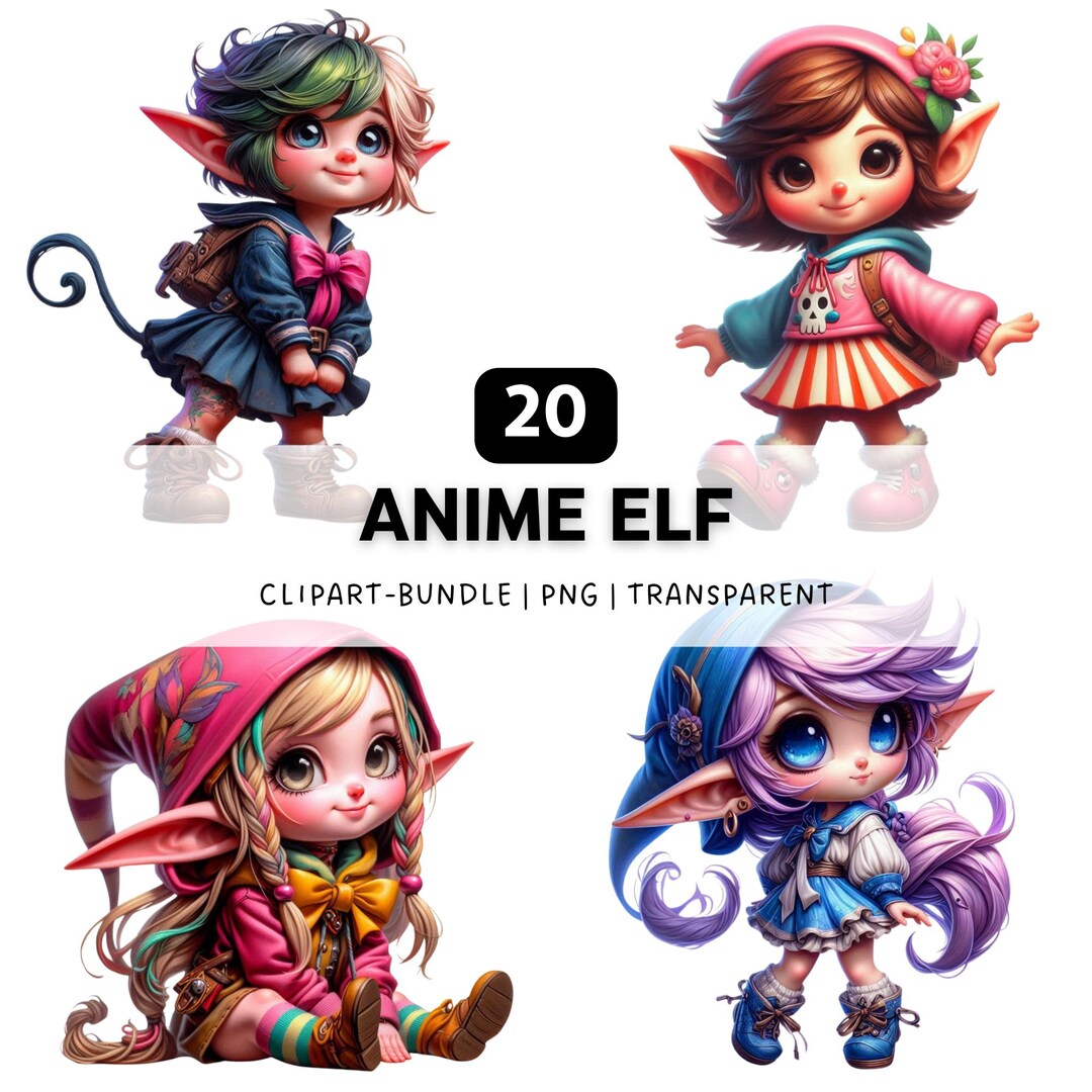 20 Anime Elf PNG, Elf Clipart, Elf Printable, Elves PNG, Elves Clipart ...