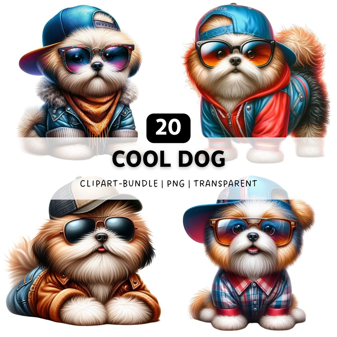 20 Cool Dog PNG, Dog Clipart, Animal PNG, Funny Animal Clipart, Quirky ...