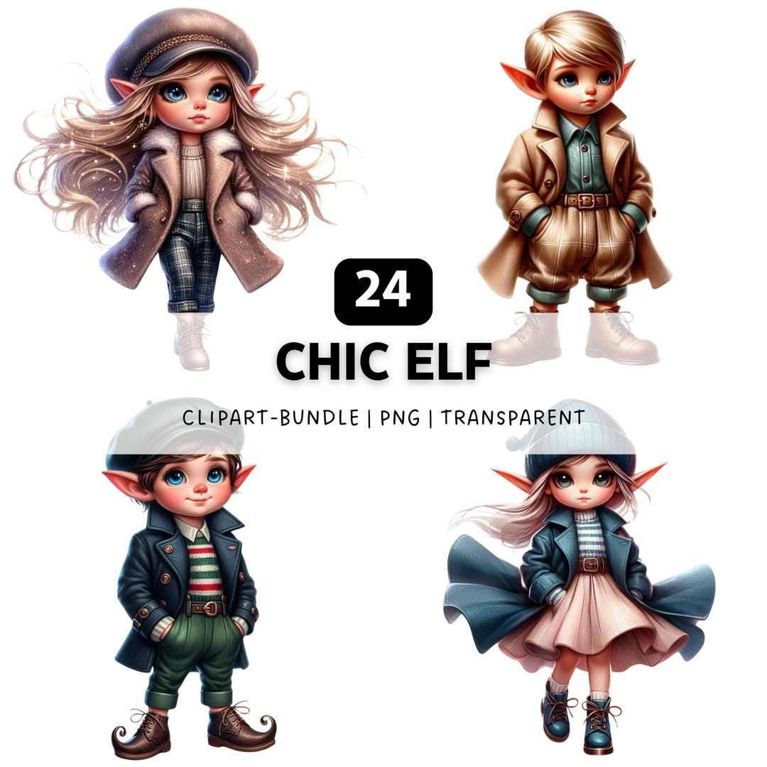 24 Chic Elf PNG, Elf Clipart, Elf Printable, Elves PNG, Elves Clipart ...