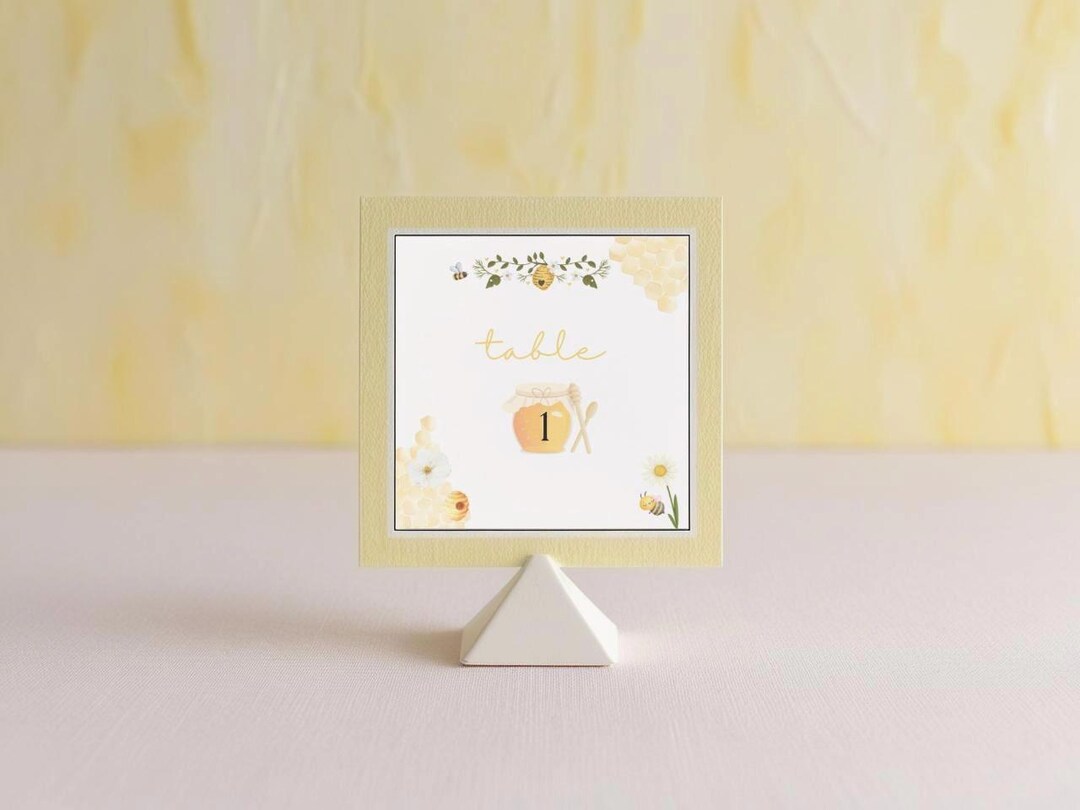 Sweet Baby Shower Table Numbers Sign – Editable Template (numbers 1–10 ...