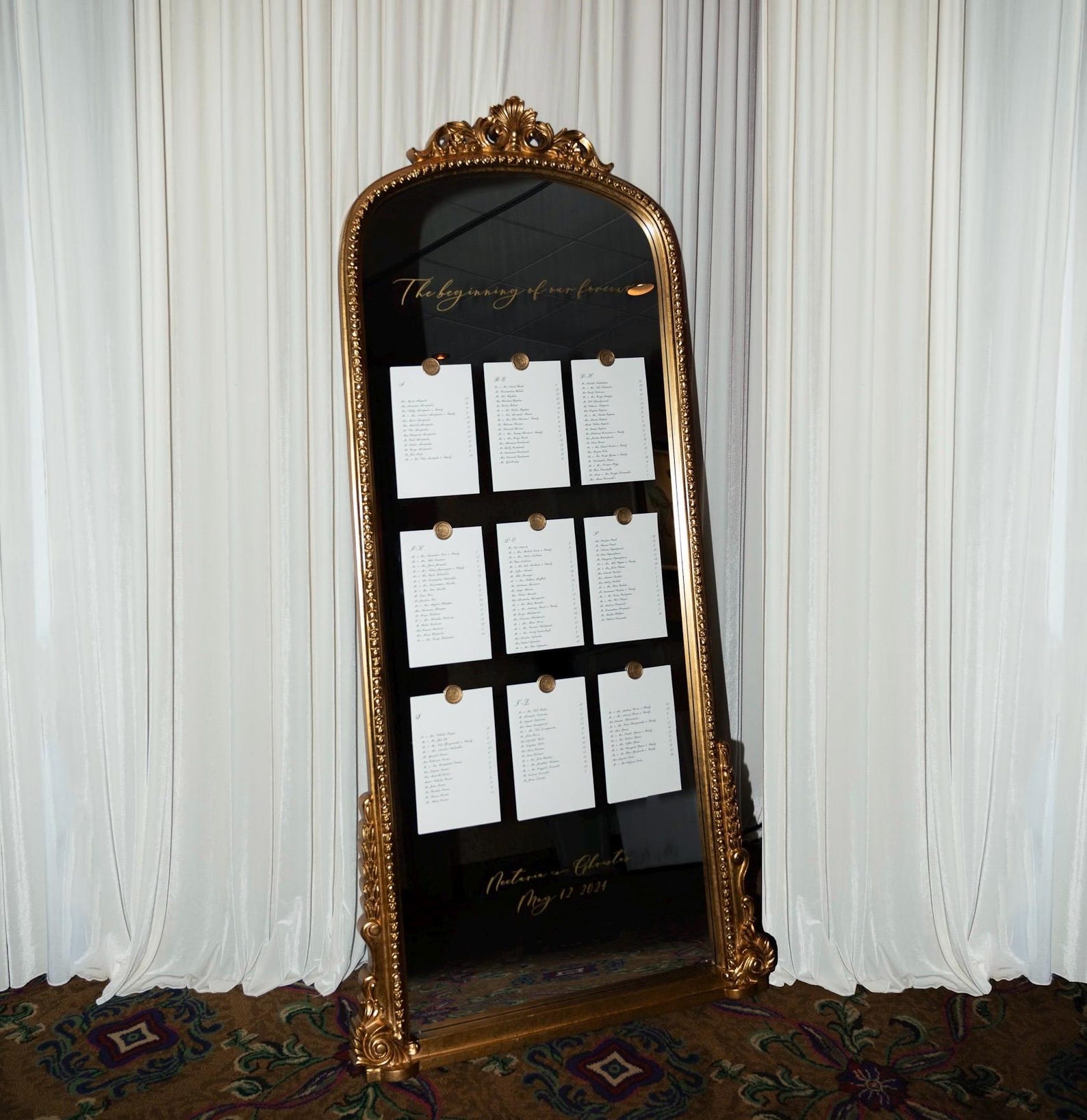 Elegant Wedding Seating Chart Template: Cardstock Name Layout (digital ...