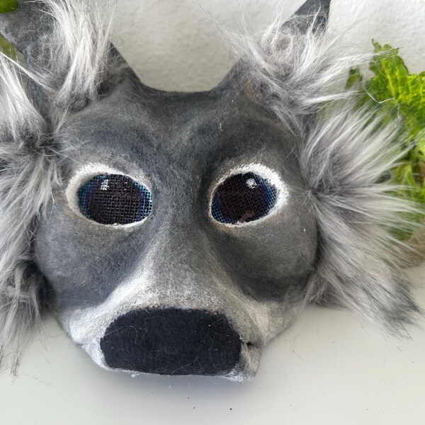 Grey Fox Furry Mask - Etsy
