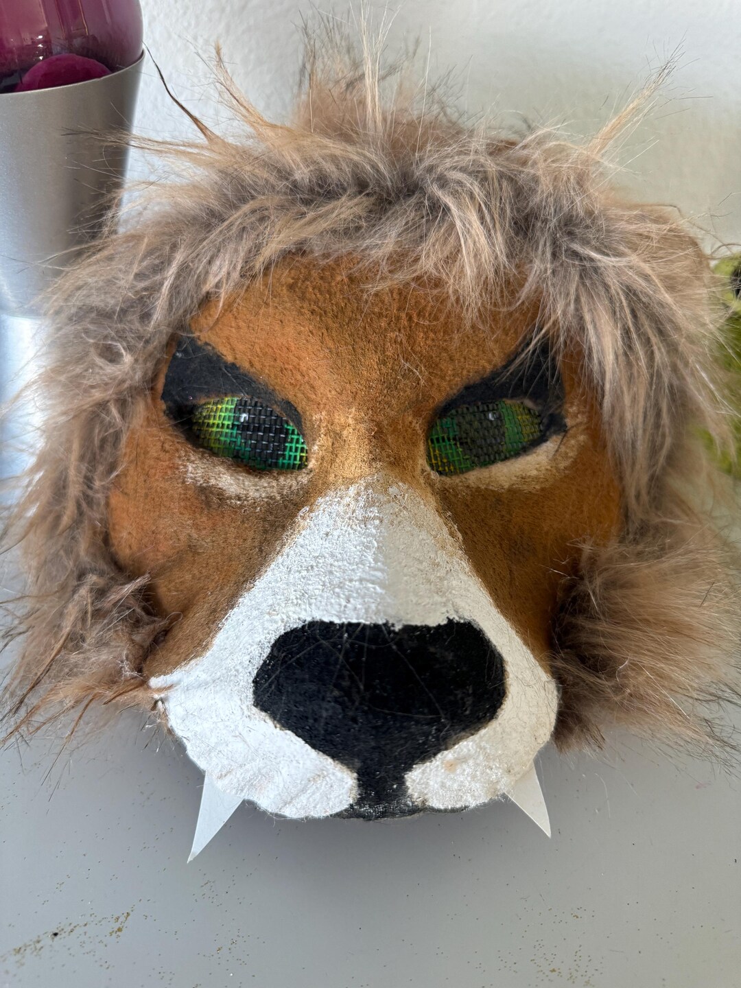 Lion Animal Mask - Therian Gear Furry Mask for Wearing Cosplay or Wall ...