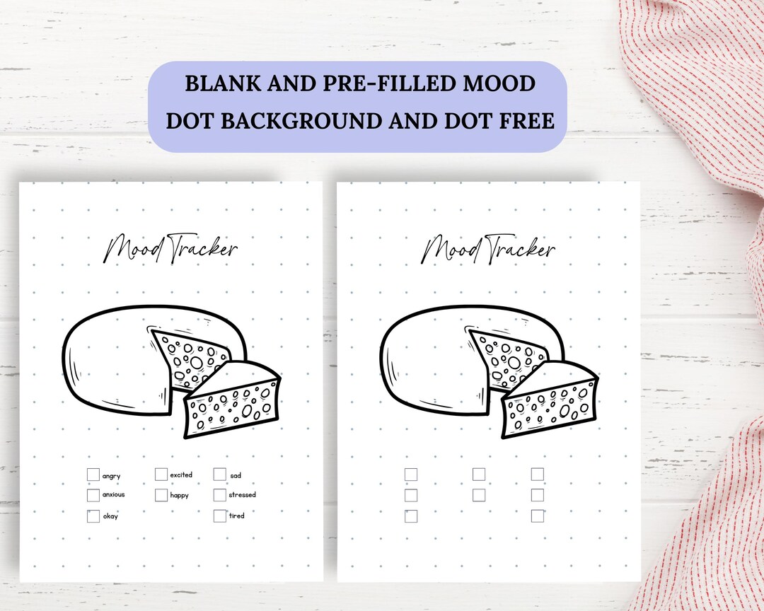 Cheese Wheel Mood Tracker: Printable Journal Page (A4/A5 Digital ...