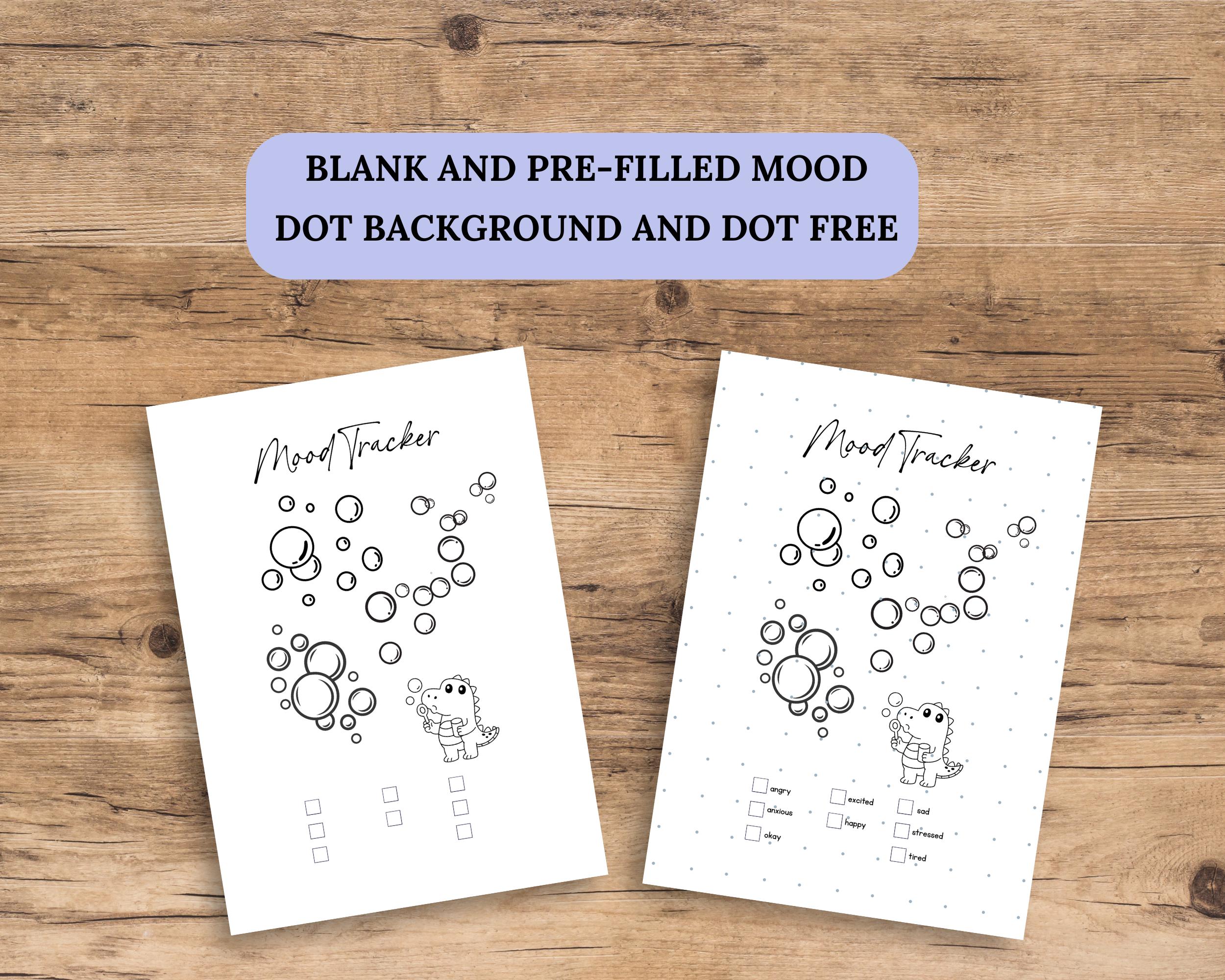 Dragon Bubbles Mood Tracker: Printable Journal Page (A4/A5 Digital ...