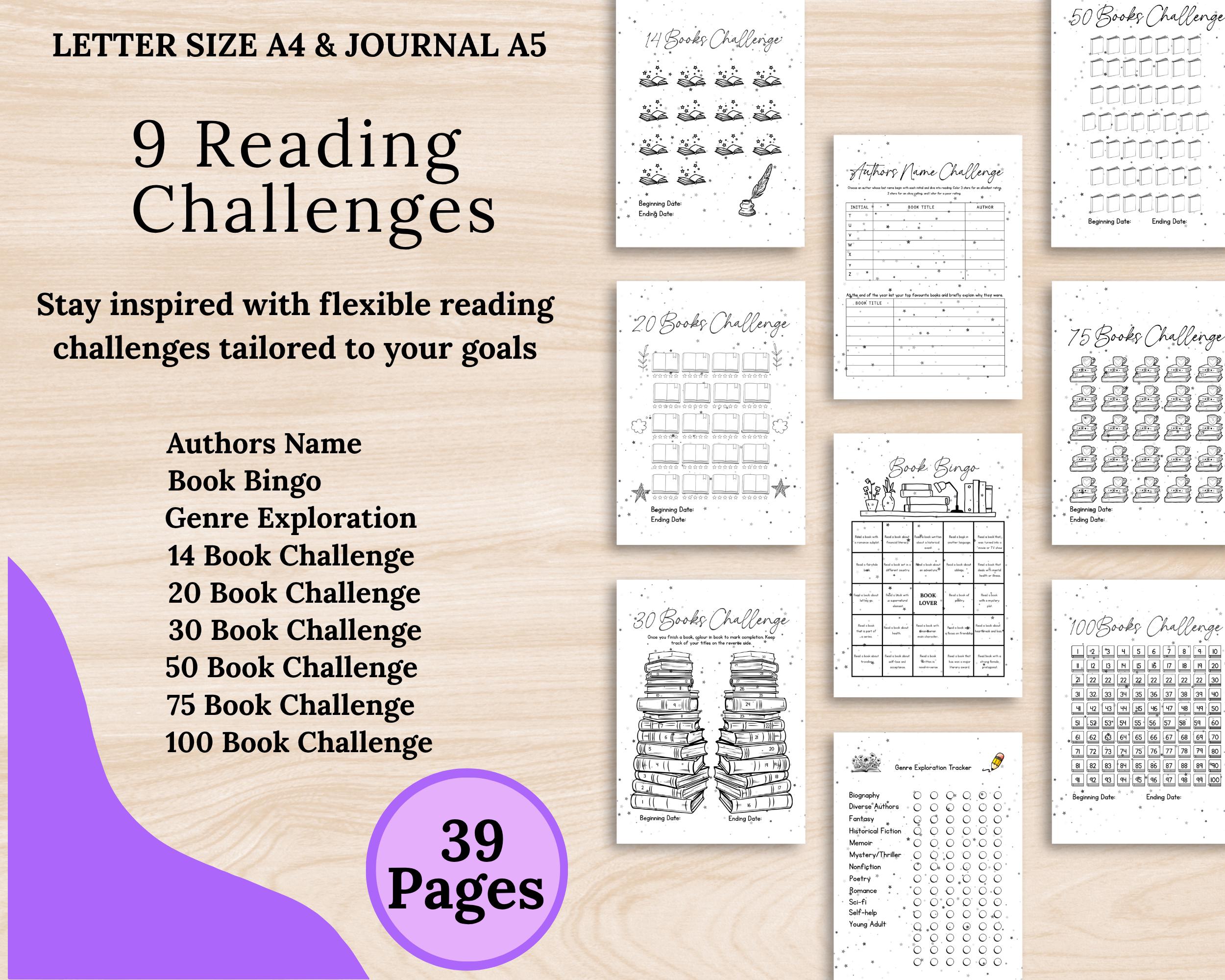 Printable Reading Journal Bundle: Book Tracker, Reading Log (A4/A5 ...