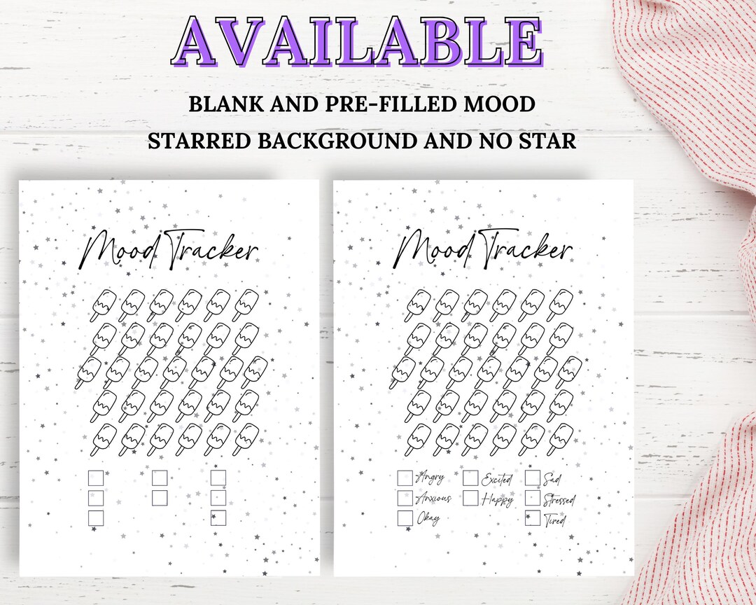 Popsicles Mood Tracker - PRINTABLE Journal Page - Planner Page ...