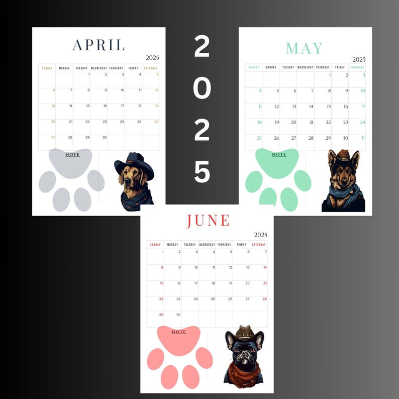 2025 Calendar Printable 2025 Calendar 2025 Wall Calendar 2025 Printable ...