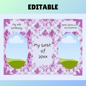 Year Recap Card Template Year Recap Printable Year in Review Photo ...