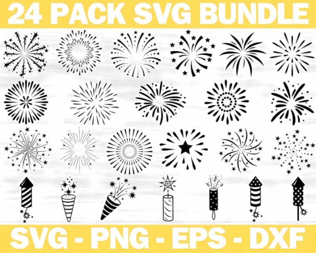 Fireworks Bundle Svg, Fireworks Svg Cut File, Fireworks Clipart ...
