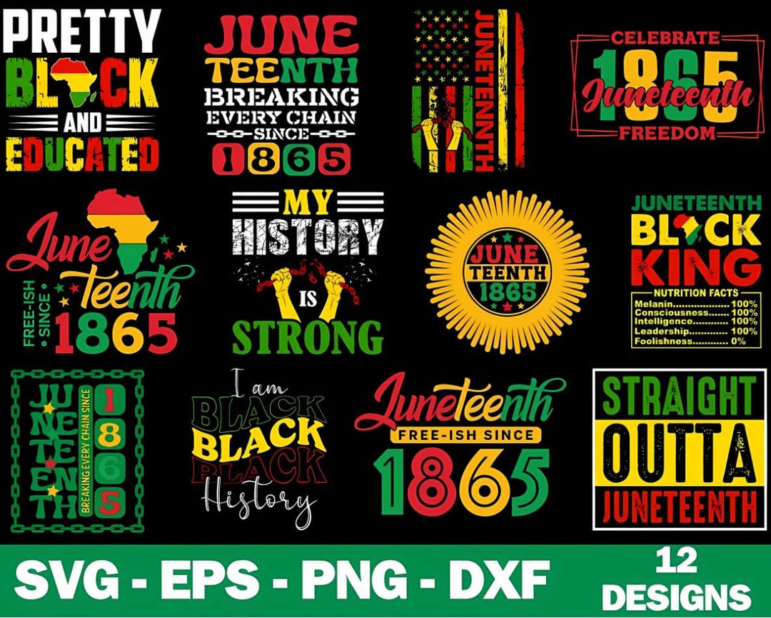 Juneteenth Svg Bundle Designs, Juneteenth Svg Files for Cricut ...