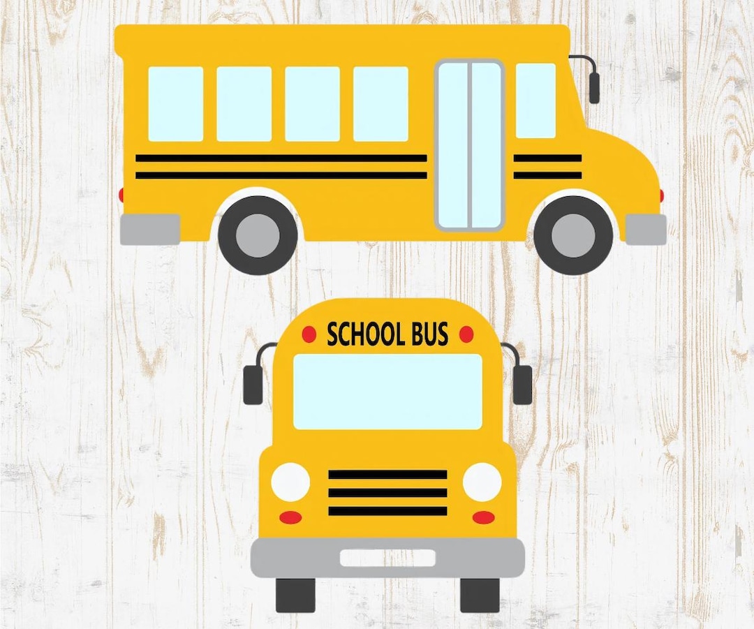 School Bus Svg, Bus Svg, Back to School Svg, Front Bus Svg, Dxf, Jpeg ...