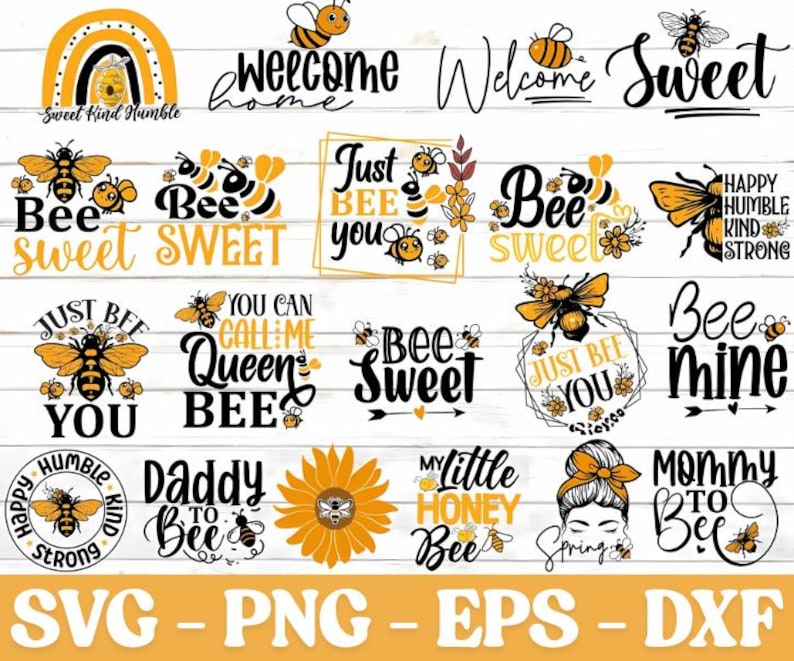 Bee SVG Bundle, Honeycomb, Queen Bee Sayings (digital File Download) - Etsy