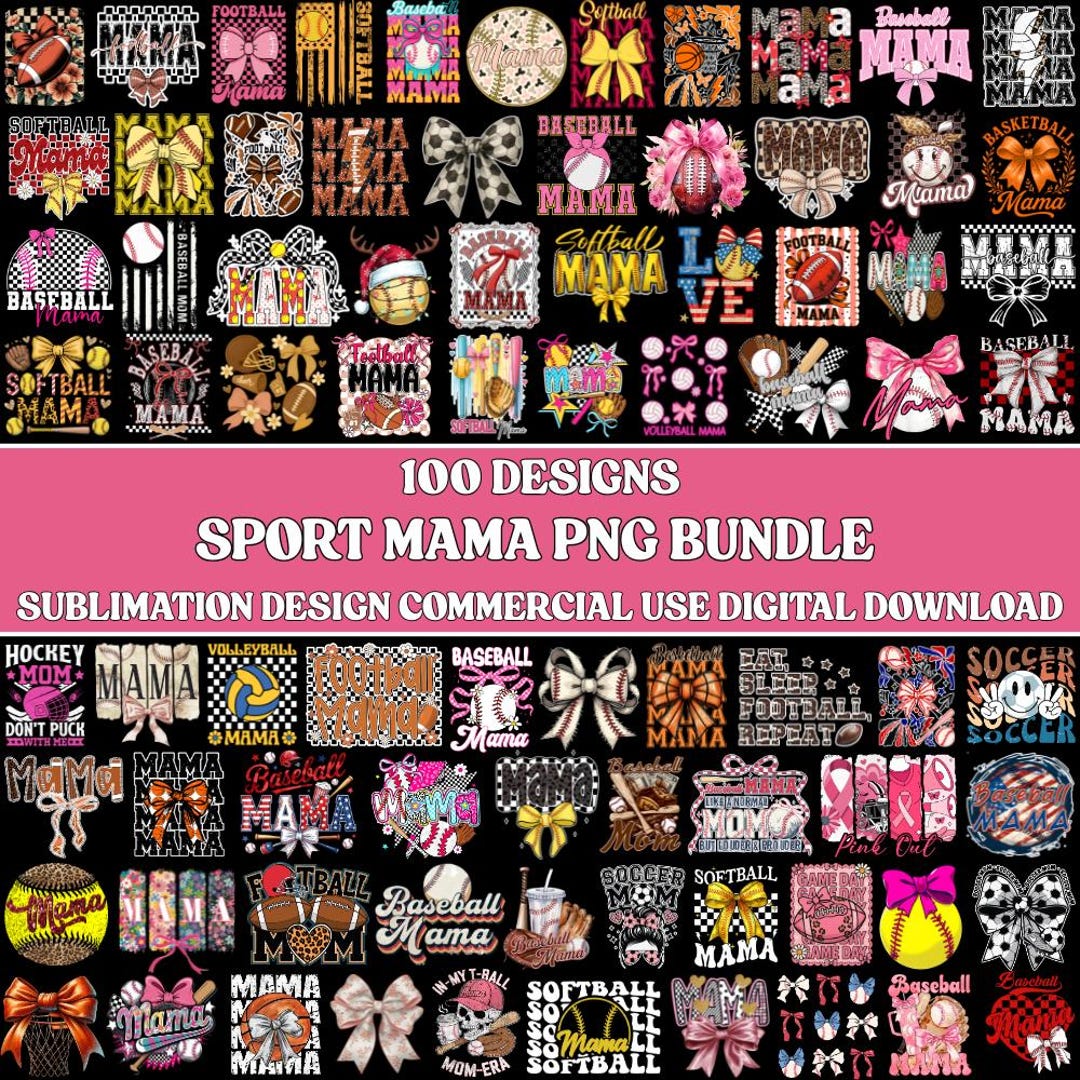 100+ Sports Mom Png Bundle – Soccer, Baseball, Basketball, Volleyball ...