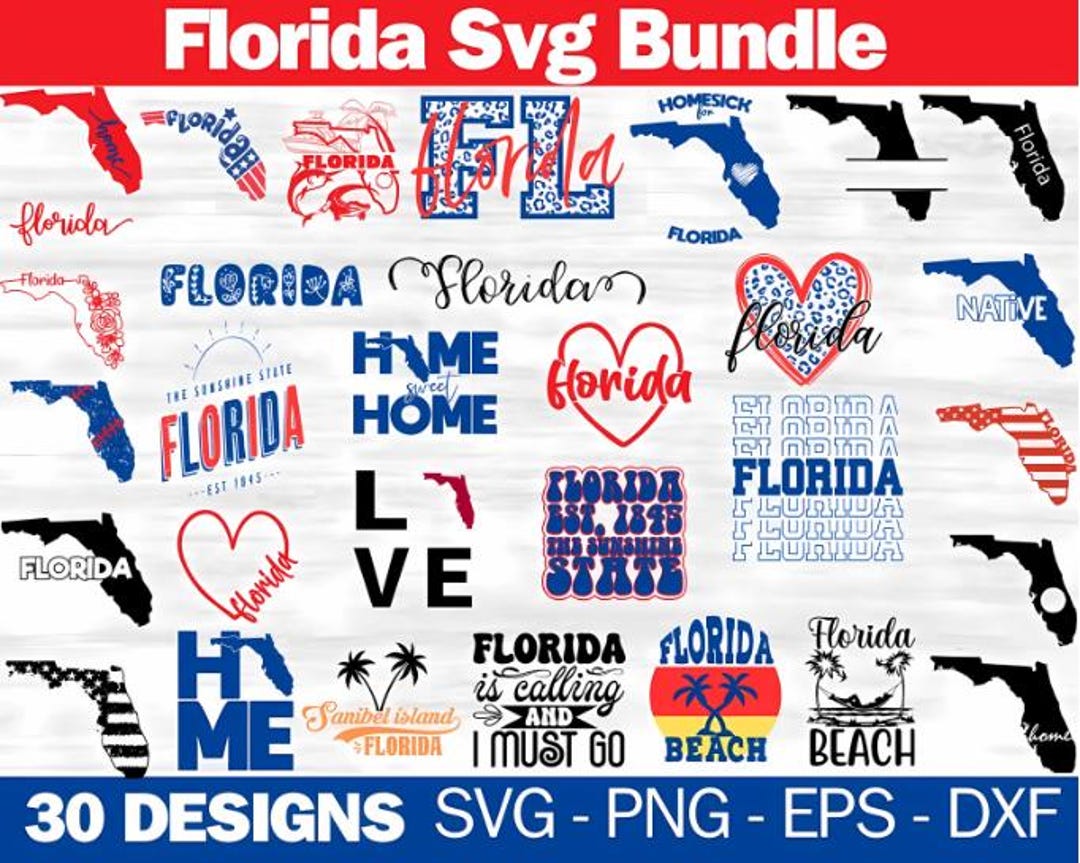Florida SVG Bundle: State Pride Designs (digital Download) - Etsy