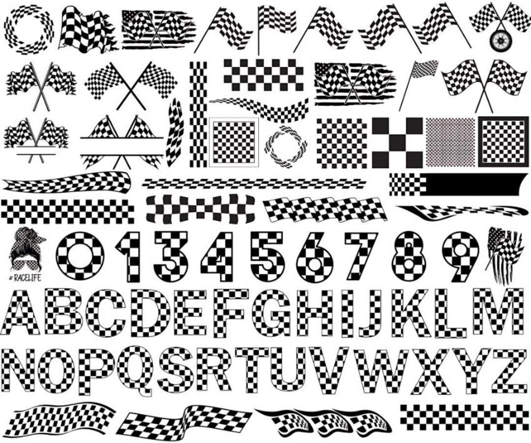 RACING FLAG SVG, Instant Download, Racing Stripes Svg, Racing Clipart ...