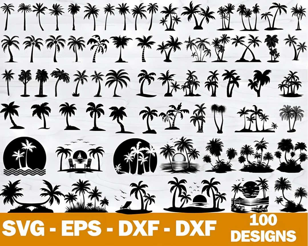 Palm Tree SVG Bundle - Palm Tree PNG Bundle - Palm Tree Clipart - Palm ...