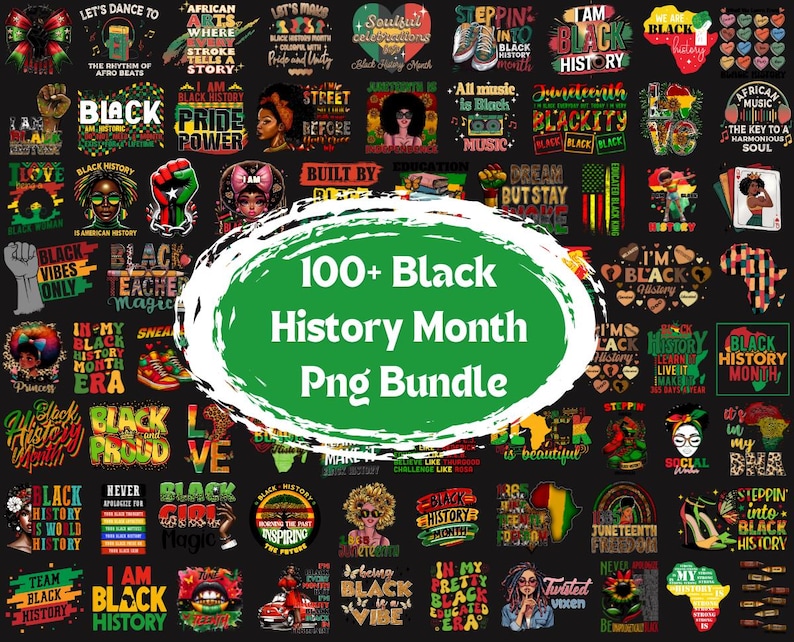 Black History Month PNG Bundle: Juneteenth Designs (digital Download ...