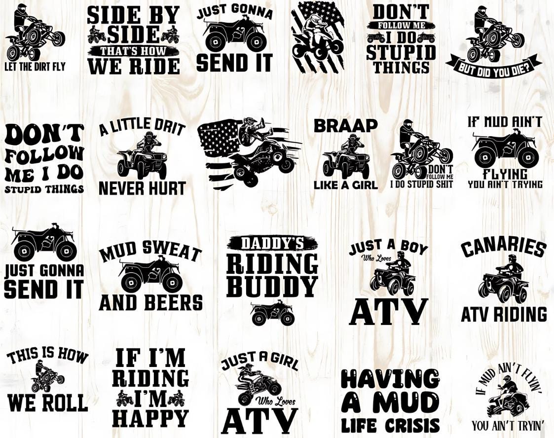 ATV SVG Bundle, Quad Svg Bundle, Atv Svg, Quad Cricut, 4 Wheeler Svg ...