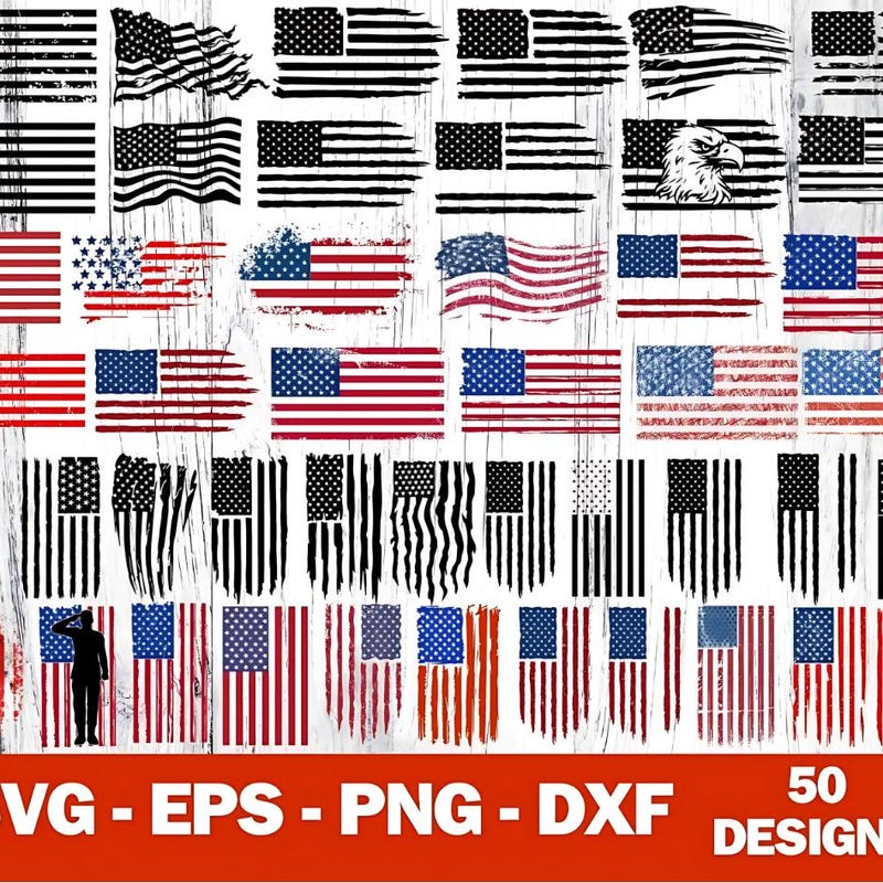 Distressed American Flag Svg - Etsy