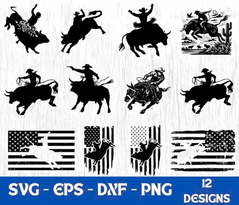 Rodeo Svg | Bull Rider Svg | Ranch Western Country Farm | Cowboy Svg ...