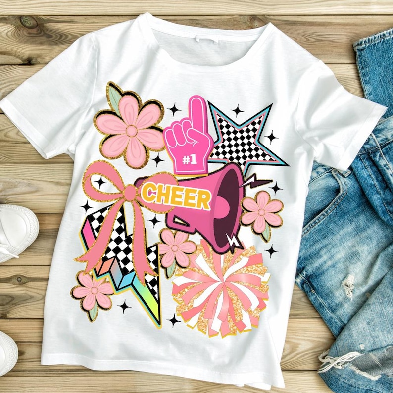 100+ Cheerleader PNG Bundle, Cheerleading Shirt Designs, Cheer Bow ...